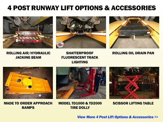 4 Post Runway Lift Options & Accessories | Mohawk Lifts