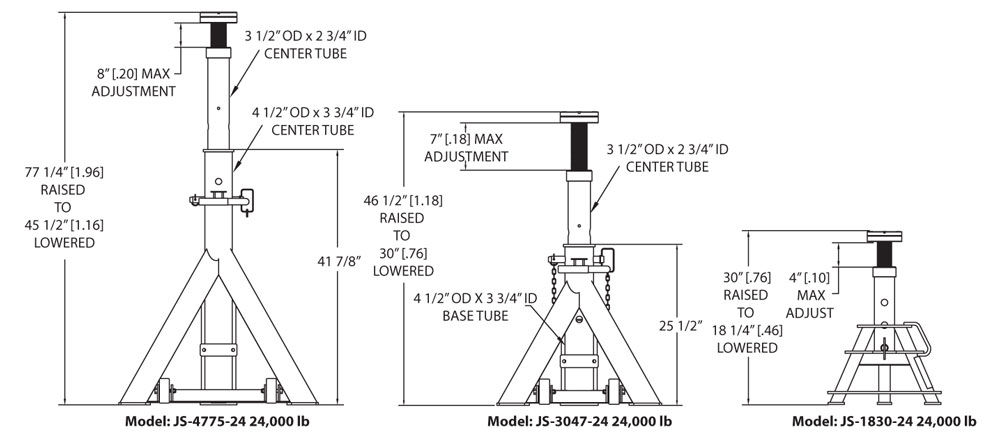 jackstand-specs | Mohawk Lifts