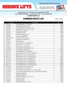 Common-Parts-Sheet-3.6.25 | Mohawk Lifts